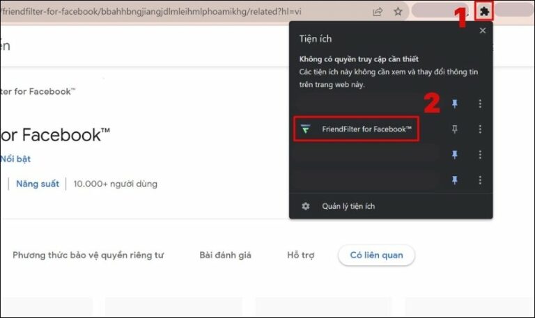 Cách lọc bạn bè không tương tác Facebook online trên máy tính